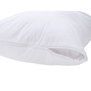 2 Pack Waterproof Feather Proof Toddler Pillow Protectors Drool Proof 13"x18" or 14"x19" or 12"x20" Pillow Cover for Baby Lumbar or Travel Size Pillow