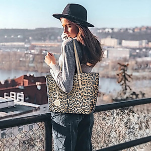 Montana West Tote Bag for Women Purse and Hand Bags Tote Purse and Wallet Set Shoulder Satchel Bag for Women Brown Leopard Print gifts MWC3-G055BR