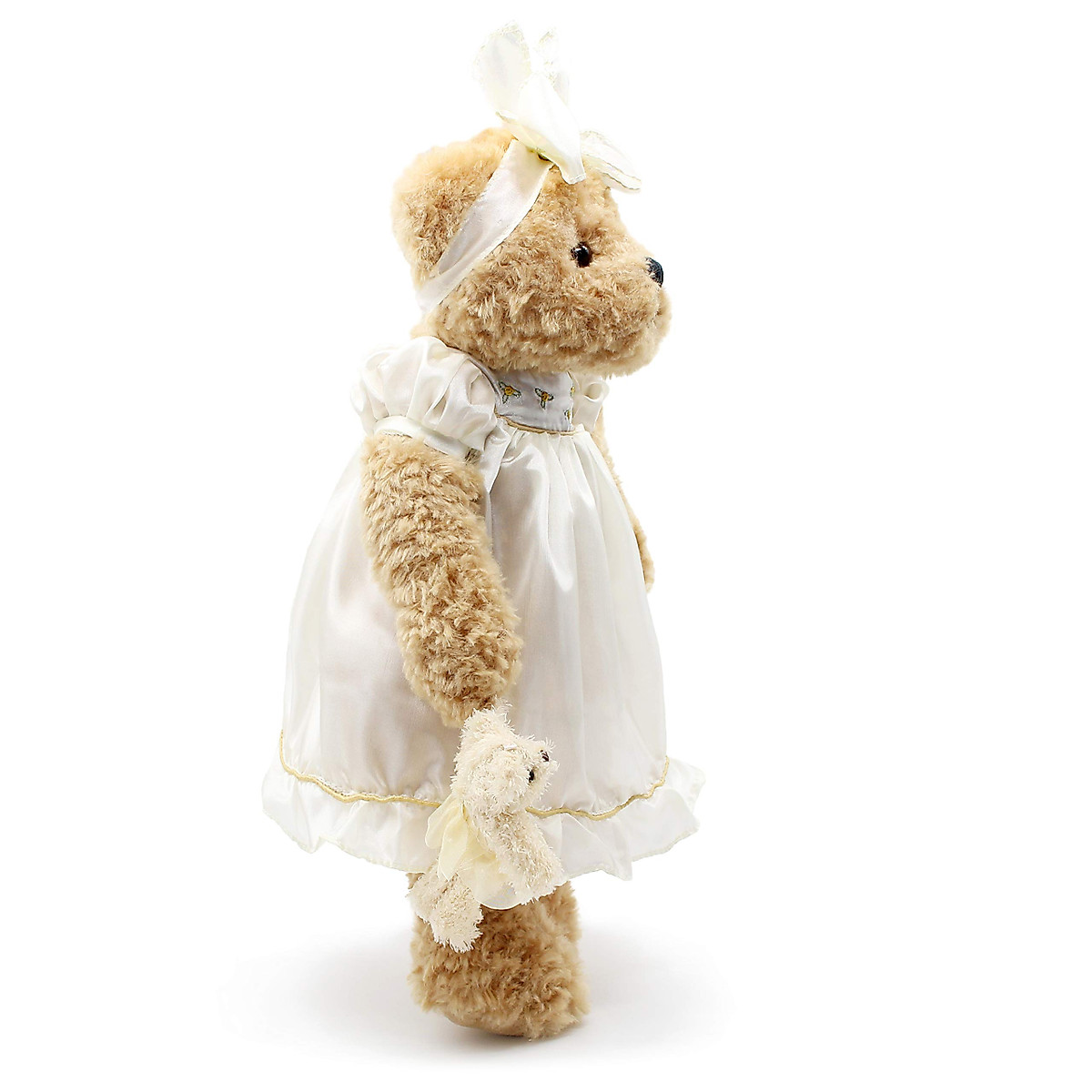 oitscute Teddy Bears Baby Cute Soft Plush Stuffed Animal Toy for Girl Women 16" (White Lace)