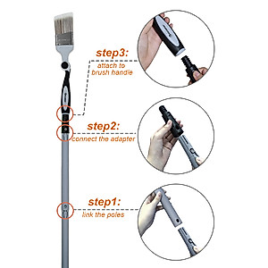 ROLLINGDOG Paint Roller Set - 9 Inch Paint Roller with Extension Pole,Wall Paint Kit Extendable Paint Brush with Tray Kit