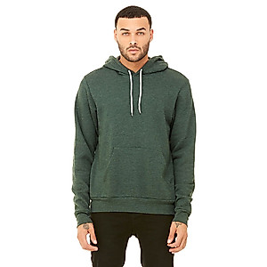 Bella + Canvas Unisex Sponge Fleece Pullover Hoodie L HEATHER FOREST