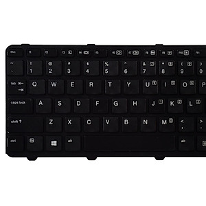 SUNMALL Replacement Keyboard Compatible with HP ProBook 640 G1 645 G1 738688-001 736653-001 V139426BS1 with Frame Black US Layout No Pointer No Backlight