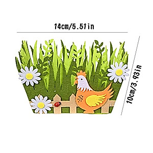 HEPVET Easter Egg Baskets,Non-Woven Fabric Square Small Empty Baskets, Square Easter Baskets Easter Woven Basket Easter Eggs Hunt Basket for Party Gifts Candy Gifts Storage