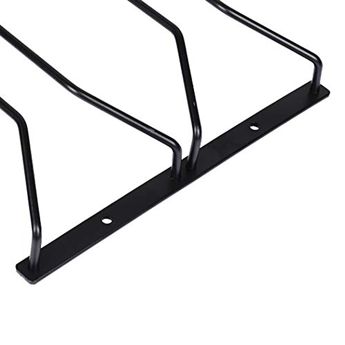 Dianoo Wine Glass Holder, Stemware Rack, Wine Glass Rack Under Cabinet With Screws, 27cm 2 Rows Black