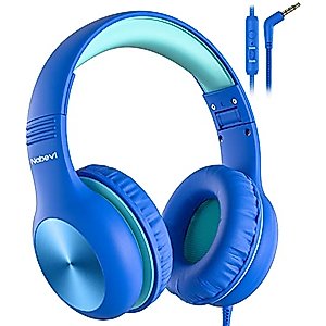 Kids Headphones with MIC, Over-ear, 85/94dB Safe Volume Limit, Sharing Function, HD Sound, Headphones for School, Toddler, Headset for On-line Study, Travel