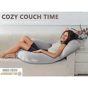 INSEN Reading Pillow, Back Pillow for Sitting in Bed for Reading, Nurse & Relax, Reading Pillow for Adults, Moms & Kids, Sit Up Pillow for Bed