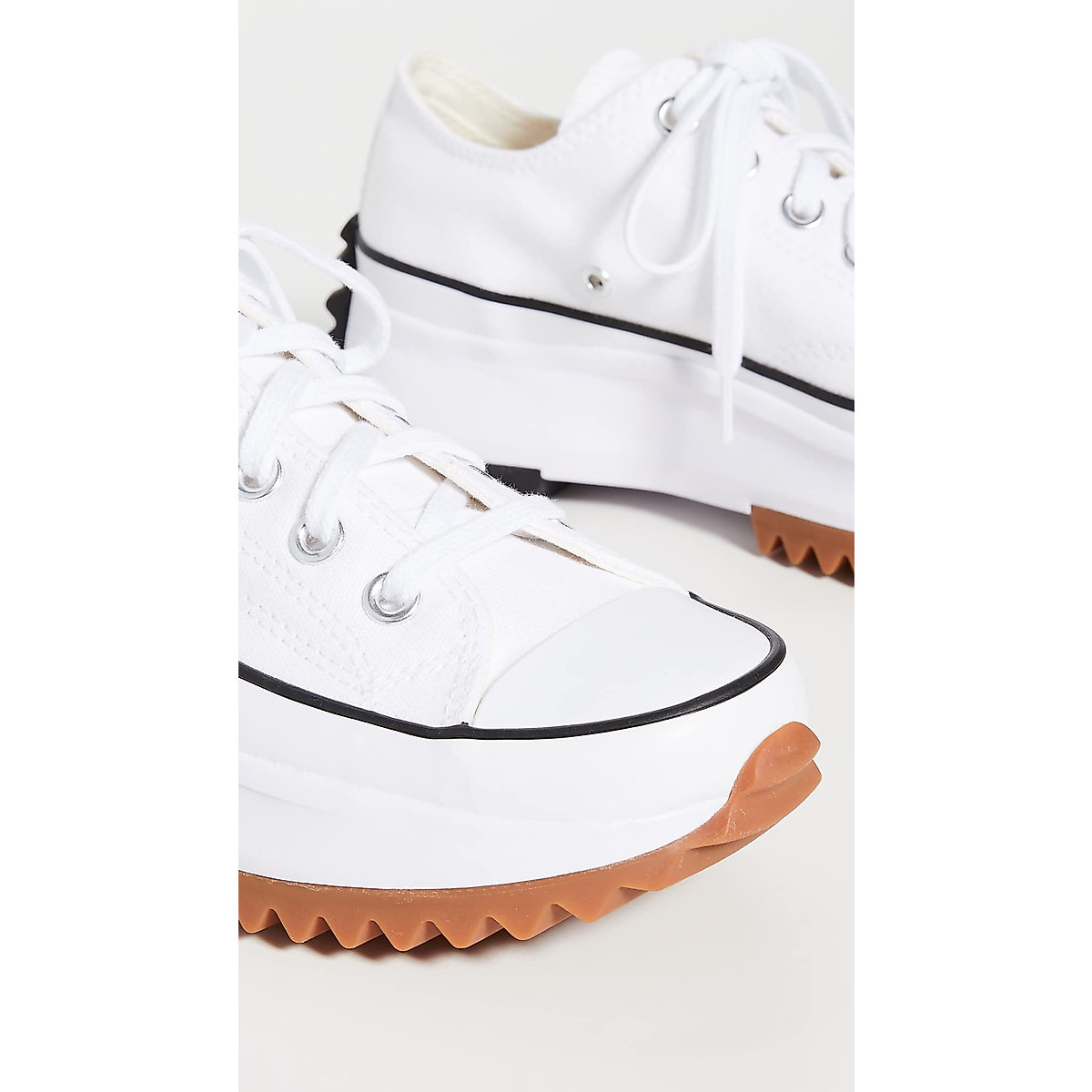 Converse Women's Run Star Hike Platform Sneakers, White/Black/Gum, 7.5 Medium US