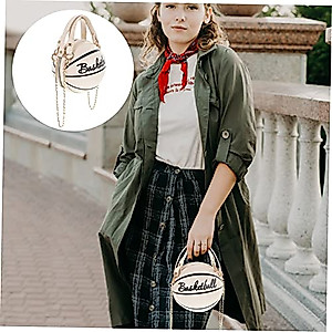 TENDYCOCO 1pc Basketball Bag Sling Bag for Women Crossbody Purse Wallet Purses for Women Crossbody Zip Around Wallets for Women Evening Bag Round Clutch Purse Pu Hobo Bag Basketball Handbag