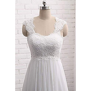 Wedding Dresses for Bride 2023 US 18W White Lace Plus Size Bridal Gowns for Civil Wedding for Beach Wedding for Pregnant Bride