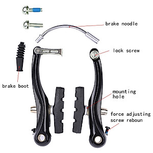 CYSKY Mountain Bike V-Brakes Set Replacement for Most Bicycle, Road Bike, MTB, Include 2 Pieces Aluminum Alloy V Brake Front Rear Pair