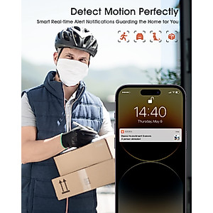 Dzees Doorbell Camera Wireless, 2K Video Doorbell Wireless, WiFi Doorbell with AI Analysis, Rechargeable Wireless Battery, IP65 Weatherproof, 2-Way Audio, 160º Wide-Angle, Anti Theft