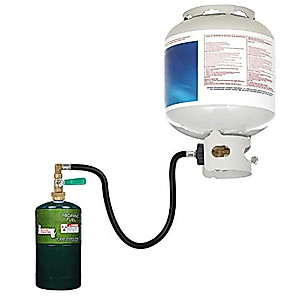 STYDDI 4FT / 48" Propane Refill Adapter Hose, 1Lb Propane Tank Refill Adapter Extension Hose with ON-Off Valve, Filling 1LB Tank Cylinders from 20-50 LB Tank, QCC1/Type 1 Connector, 350 PSI