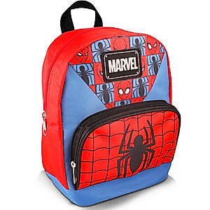 Spiderman 10" Mini Canvas Backpack Set | Marvel Spidey School Supplies for Kids