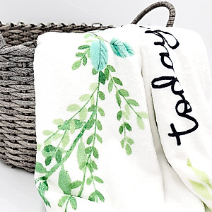 two little dinos Baby Monthly Milestone Blanket for Boy or Girl - Unisex Gender Neutral Age Blanket Growth Chart by Weeks or Months with Markers - Newborn Milestone Photography - First Year 0 to 12