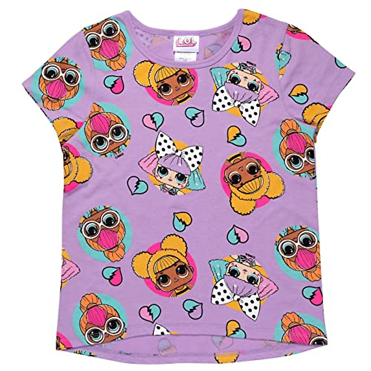 L.O.L. Surprise! Little Girls 3 Pack Ruffle Graphic T-Shirt 5