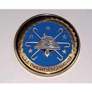 US Navy USS Dwight D Eisenhower CVN-69 Colorized Challenge Art Coin
