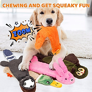 Dog Squeaky Toys, Water Bottle Crinkle No Stuffing Squeak Dogs Chew Toy for Small Medium Large Breed Chewers Puppy Teething Chewing Tuffy Plush Tough Durable Aggressive Stimulating Pet Supplies Gifts
