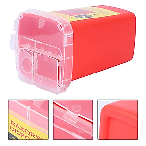 Blade Dispenser Case Razor Blade Disposal Case Barber Shop Storage Bank Container for Used Red