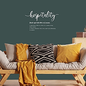 Hospitality Word Definition Meaning Wall Stickers Decor Quotes Removable Vinyl Word Meaning Wall Decals Boho for Kids Rooms Girls Boys Living Room Bedroom Kitchen Wall Art Decor 20x20in