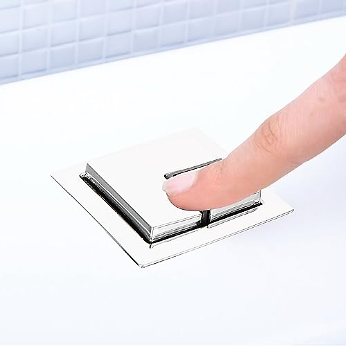 OSALADI Auto Face Tracking Tripod Toilet Water Tank Button Dual Flush Button Bathroom Toilet Push Button Plastic Toilet Flush Button Shower Door Bottom Guide