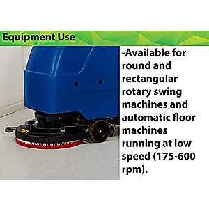 3M Buffer Floor Pad 5100, Red, 12", Removes Soil, Scratches, Scuff Marks, and Black Shoe Heel Marks