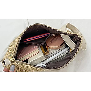 Crossbody Bags for Women Wristlet Wallets Purses for women Straw Tote Handbag Flower Beach Bag Hobo Bag 2023