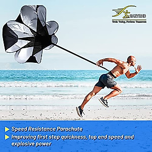 Eazy2hD Speed Agility Training Set,Speed Training Equipment Kit with 20ft Agility Ladders,12 Disc Soccer Cones, 4 Adjustable Agility Hurdles,1 Running Parachute, 5 Resistance Bands, 1 Jump Rope