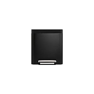 Kohler K-20942-BST 8-Gallon Compact Black Stainless Step Trash Can, Black Stainless,Black Stainless Steel