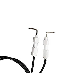 Meter Star Propane Gas Patio Heater Universal Electrode Igniter Wire with Striker Ignition Sparker，Wire Length 400mm, Wire Resistance 200℃,Single Igniter Wire with Striker 2pcs Kit