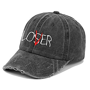 LIVOME Vintage Washed Baseball Caps for Men Women,It's Lover Not Loser Valentines Gift,Adjustable Athletic Embroidery Funny Trucker Hat Cotton Snapback Dad Cap Girl Youth Unisex Adult