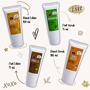 Mother's Day Gift Box Skincare Spa Set. Luxury Spa Gift Set with Hand Mask & Foot Peeling Mask for Working Hands Lotion Gift Set for Hardworking Women & Men! Moisturizing Healing Skincare Kit.