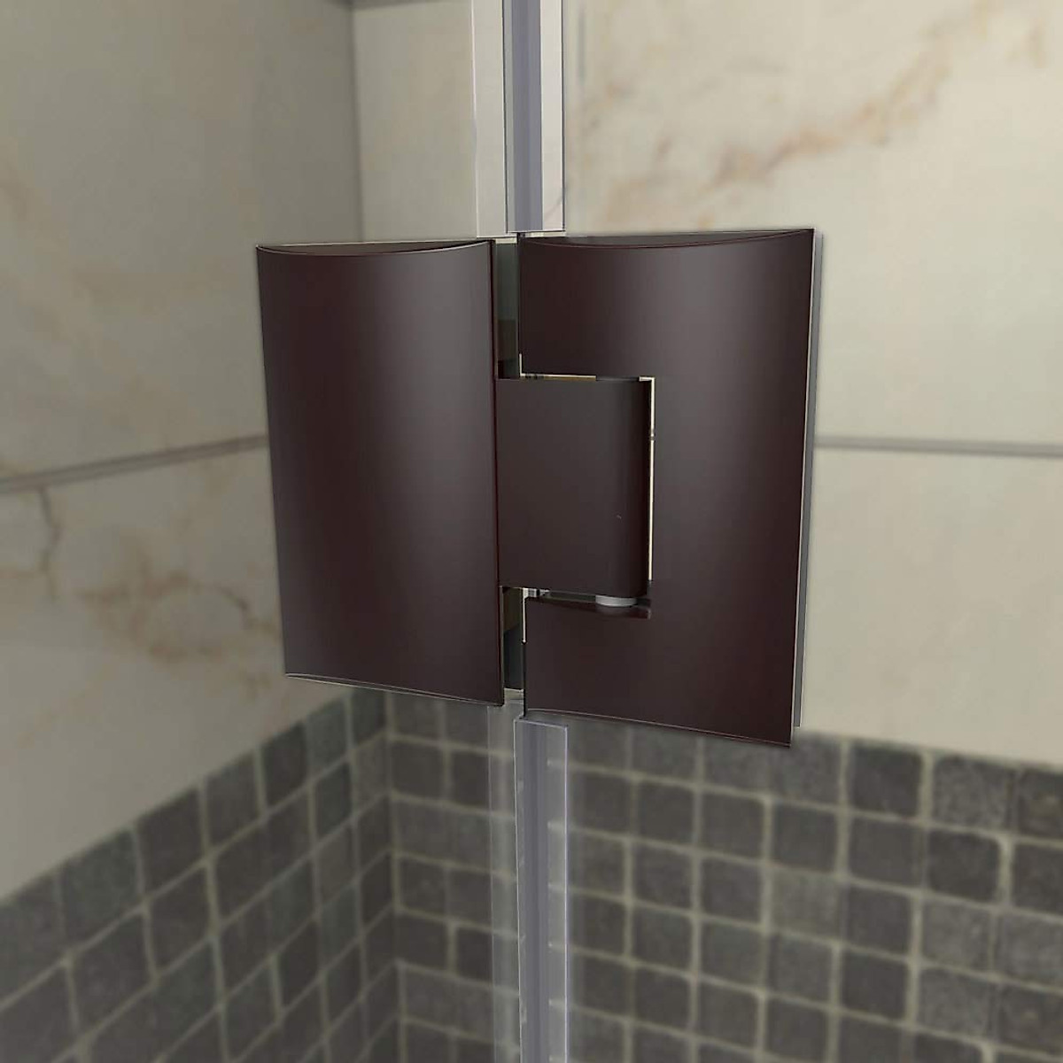 DreamLine Unidoor-X 31 in. W x 72 in. H Frameless Hinged Shower Door in Oil Rubbed Bronze, D12572-06