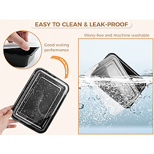 Golden State Art, 50 Pack 32 Oz Meal Prep Container, 1-Compartment Food Container Box with Lid, BPA Free, Freezer, Microwave, Dishwasher Safe