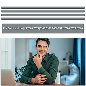 4 PCS Non-Slip Bumper Feet Strips,OBKJJ Notebook DIY Bumper Feet Replacement Tool(Metal Crowbar×1,Tweezers×1) for Dell Inspiron |15 7569 7579|5368 5378|7460 7472 7560 7572 |7368 7378 |1