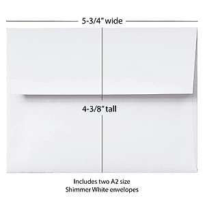 Moonrise Papery Wedding Day Cards, Bride and Groom, A2 Size, Shimmer Envelopes