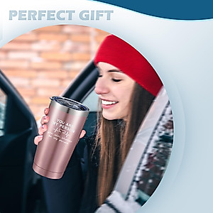 ATHAND Greys Anatomy Stainless Steel Tumbler with Straws Lid 20oz - You Are My Person Rose Gold Vacuum Insulated Tumbler Coffee Cup Double Wall Large Travel Mug-Brirthday Gifts for Her Women,1 Pcs