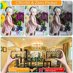 comzler E12 Led Bulb, Small LED Candelabra Bulbs 60W Equivalent, Warm White 2700K Ceiling Fan Light Bulbs, Type B Shape Chandelier , Pack of 6, Non-Dimmable