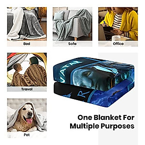 Movie Throw Blanket with Pillow Covers Soft Lightweight Cozy 3D Printed Flannel Throw Blankets Decor for Bed Sofa Living Room