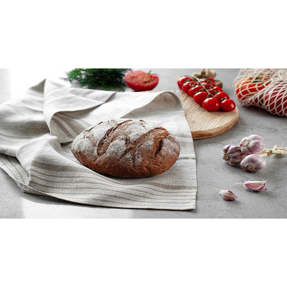 LINENVIBE Pure Linen Kitchen Tea Towels Set of 2 Flax Dish Towels 17 x 27 inches with Navy Blue French Country Stripes. (Navy)