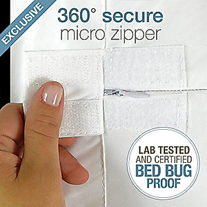 SafeRest Premium 9" Thick Box Spring Encasement - Waterproof - Breathable, Noiseless and Vinyl Free - Fits Up to 9" - Queen