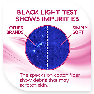 Simply Soft Premium Jumbo Cotton Cleansing Pads, 100% Pure Cotton, Large 3.5” x 4.5” Cotton Pads (200 Count)