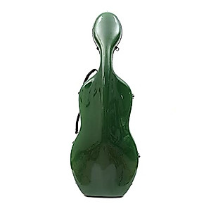 yinfente 4/4 Cello case Carbon Fiber Cello Box Full size Hard case Hard Shell Strong Light 4kg weight Pink color Support 300kg pressure (Green)