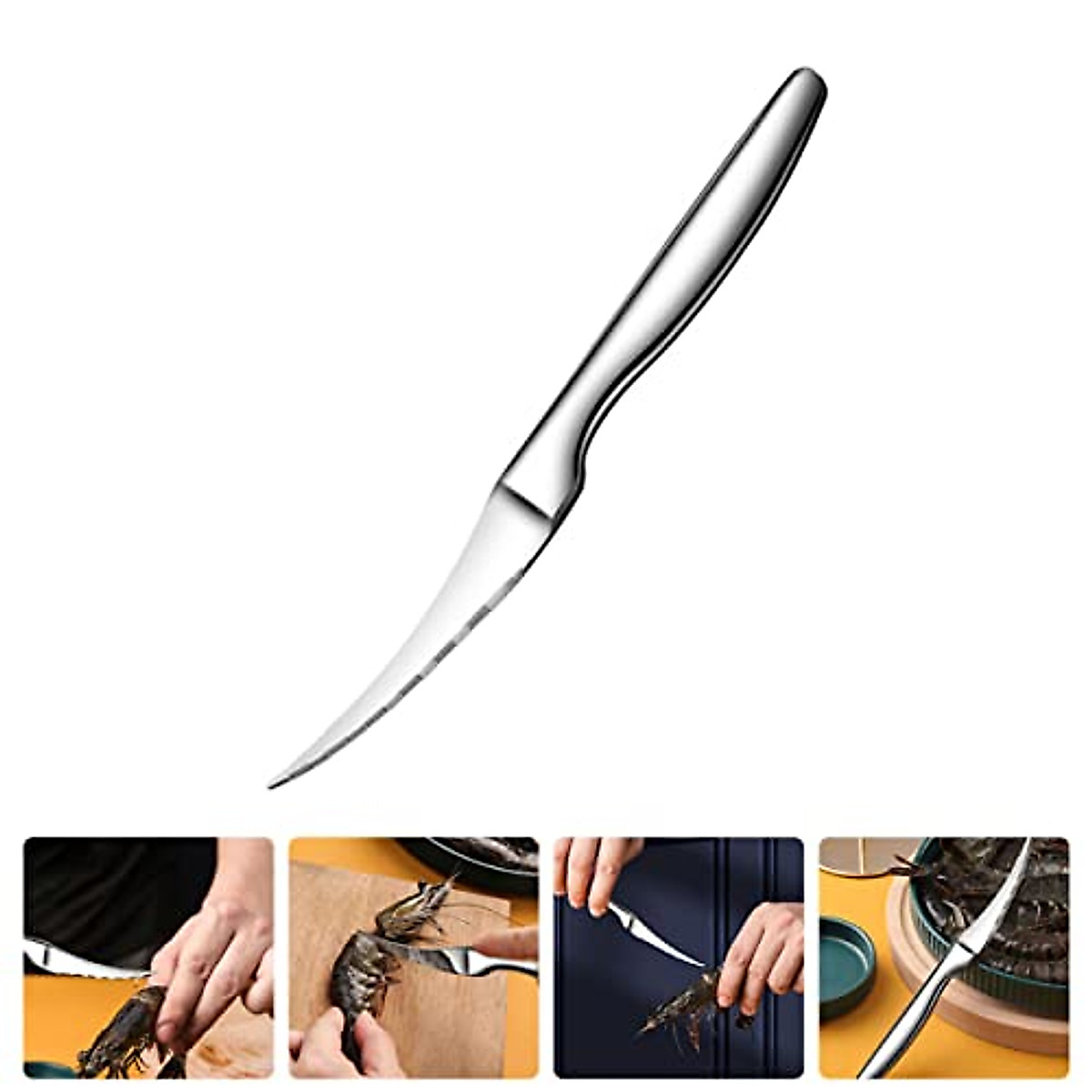 Hemoton 2 Pcs Shrimp Cutter Prawn Deveiner Shrimp Cleaner Durable Shrimp Cleaner Shrimp Deveined Seafood Deveiner Oyster Shrimp Tool Stainless Steel Household Accessories