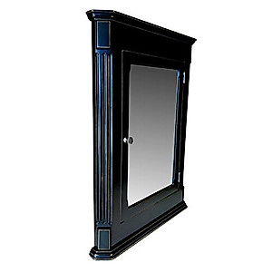 Ludwig Black Vintage Recessed Medicine Cabinet/Solid Wood & Handmade