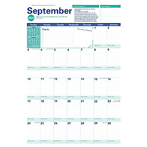 2024 Amy Knapp's Big Grid Family Organizer Wall Calendar: 17-Month Giant Fridge Calendar for Mom with 175+ Stickers (Hanging Family Plan Calendar, Thru December 2024)