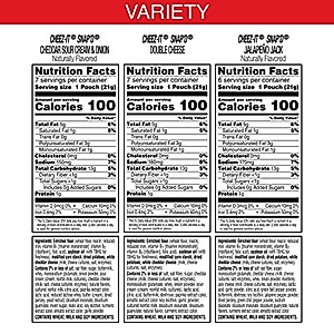 Cheez-It Snap'd Cheese Cracker Chips, Thin Crisps, Lunch Snacks, Variety Pack, 15oz Bag (20 Packs)