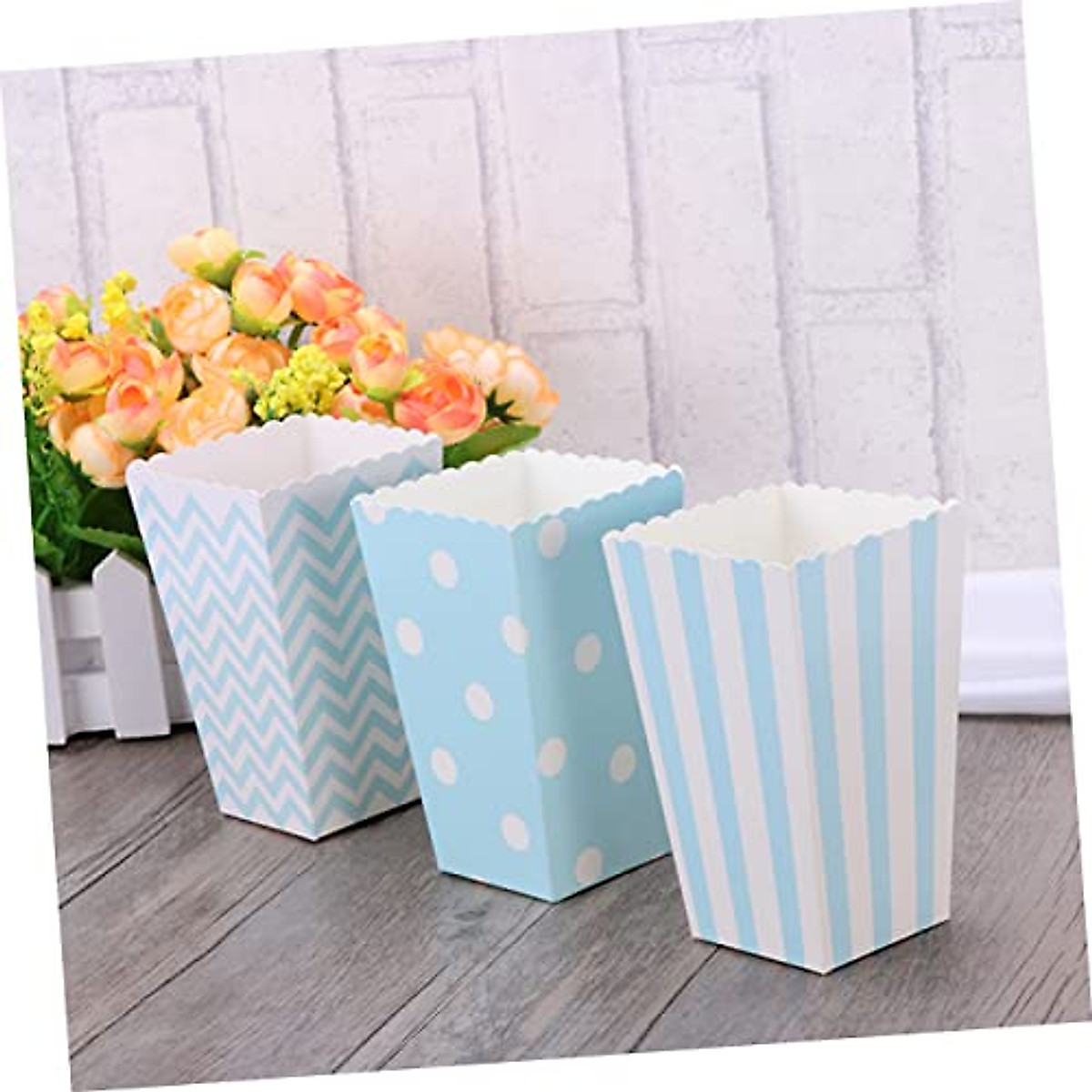 TOGEVAL 48pcs Popcorn Boxes Popcorn Box Cajitas De para Candy Popcorn Snack Container Paper Popcorn Case French Fries Boxes Bridal Shower Popcorn Boxes Popcorn Buckets Bride
