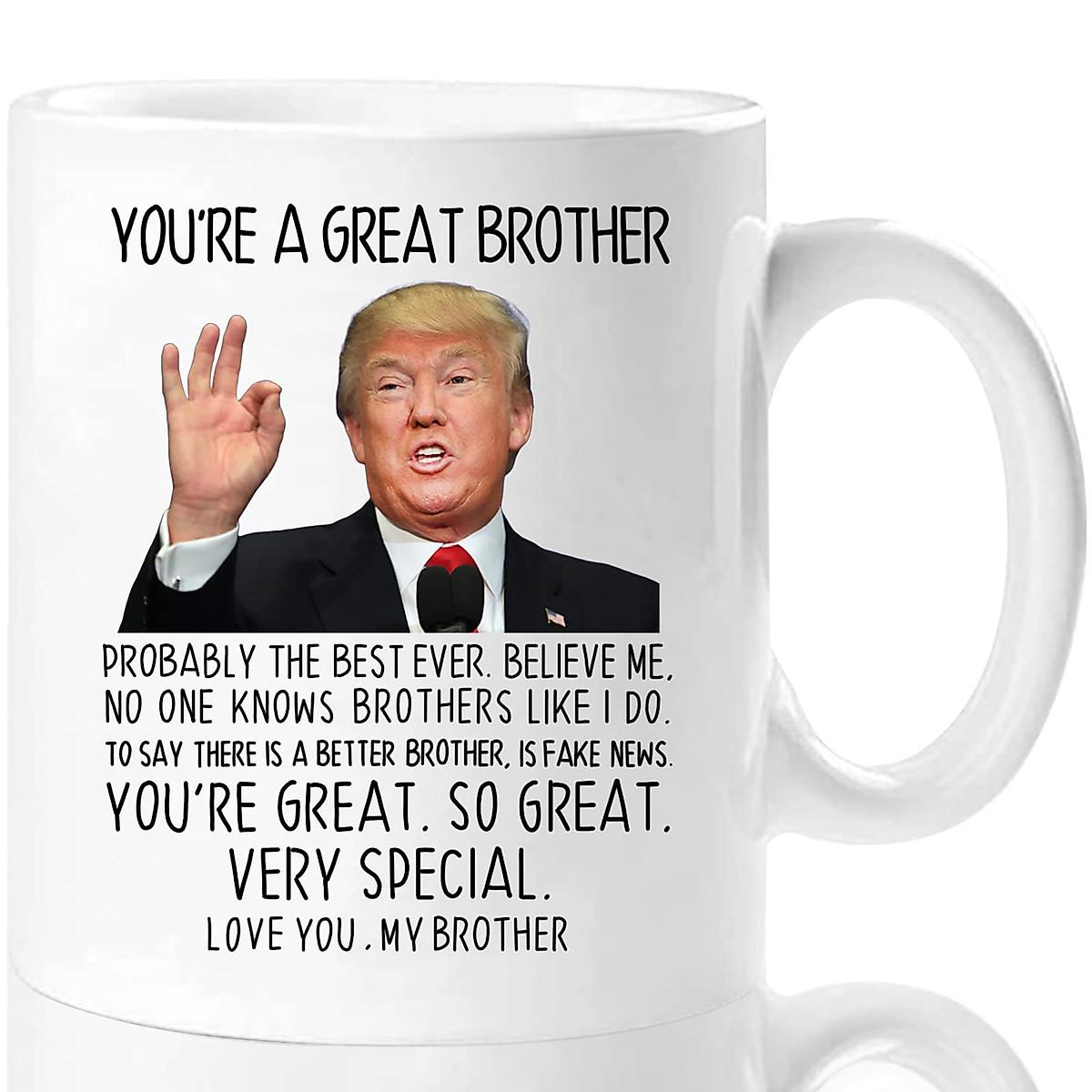 Aurahouse You're A Great Brother Mug, Great Brother Coffee Mug, Birthday Gag Gifts for Brother, Christmas, Father's Day Gifts for Brother, Funny Brother Mug Present Ceramic Cup(White, 11oz)