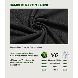 DAVID ARCHY Men's Undershirt Bamboo Rayon Moisture-Wicking T-Shirts Stretch Crewneck Tees for Men, 3-Pack (L, Black/Dark Gray/Light Gray)