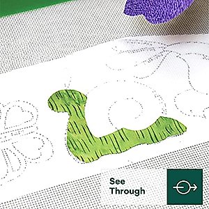 Precision Fusing Mat (17" x 17") Includes Non-Slip/Nonstick mat with See-Through Design for Appliqué Creation, and Bonus Teflon Coated Pressing Sheet!